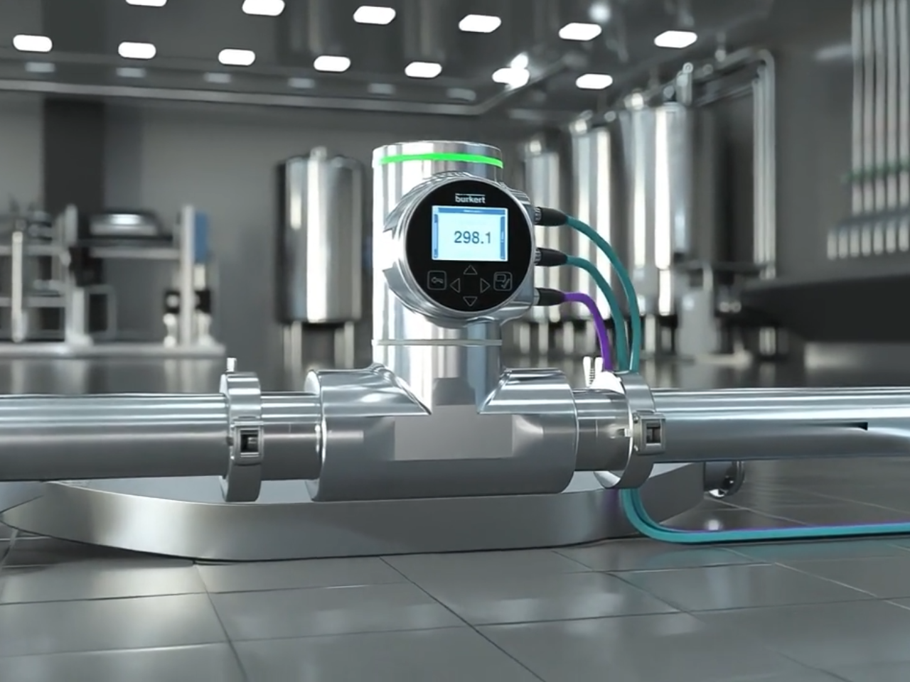 FLOWave type 8098 flowmeter by Bürkert: precision and hygiene